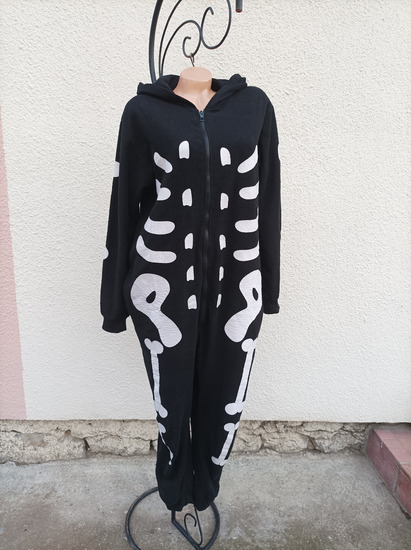 Gotik Skelet Kombinezon Pidžama S/M