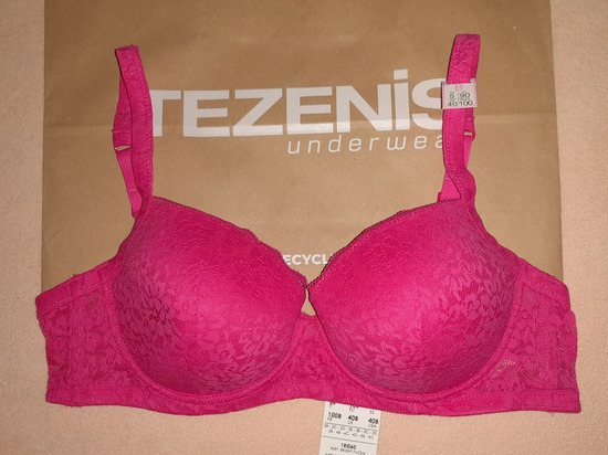 Tezenis roze cipka tanak sundjer 90B/85C NOVO!%