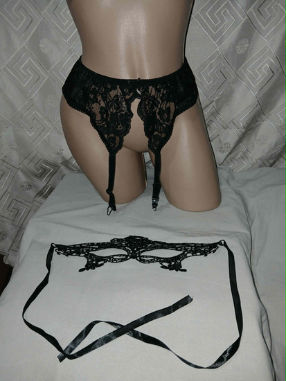 Sexy crni halteri L/XL+Maska