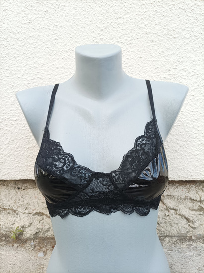 PVC/Latex Fetish Grudnjak sa Čipkom 75/80B/C