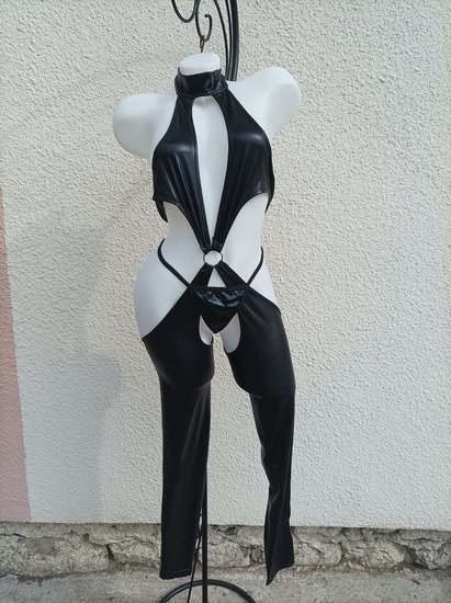Crni Fetish PVC/Latex Kombinezon S/M
