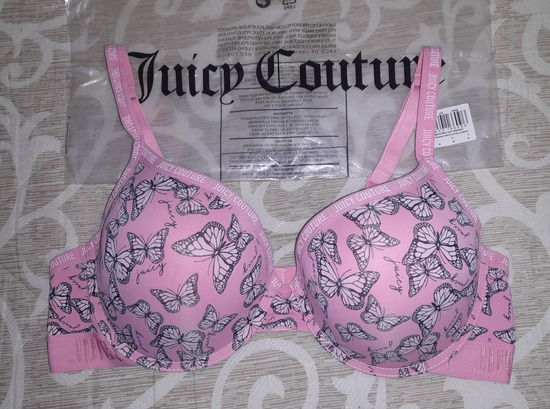 Juicy Couture roze,leptiri,logo 90C/85D NOVO%