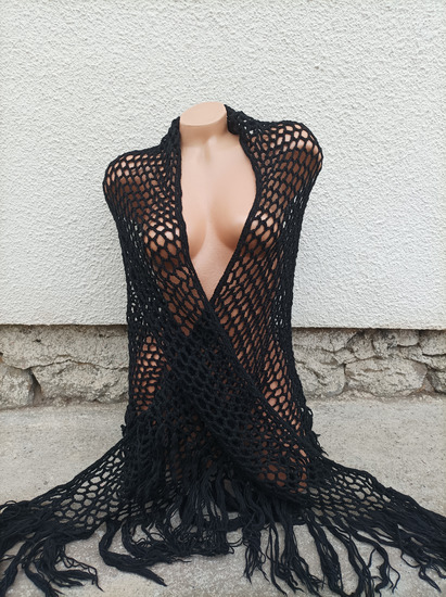 Mrežasti Crni Gothic Ogrtač