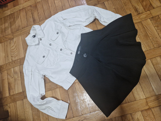 H&m teksas jakna i Zara suknja sorc XS