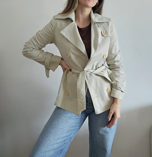 Bež trench coat - kratki mantil