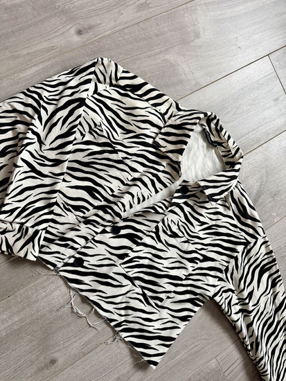 Zebra krop teksas jaknica