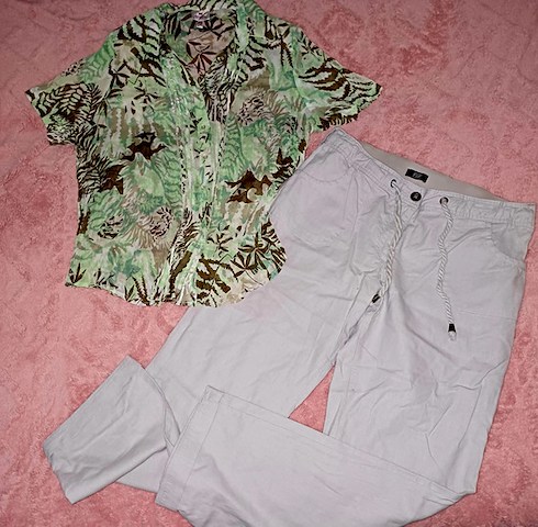 Komplet lanene pantalone i kosulja