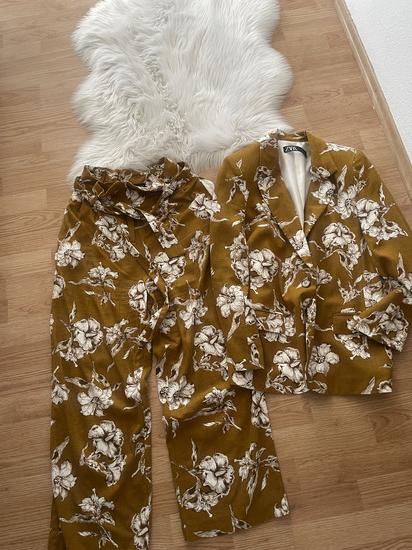 Laneni Komplet Zara Sako i pantalone 3/4 S