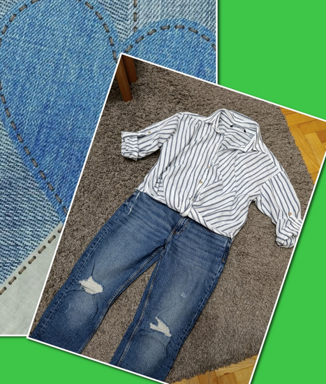 Zara farmerke i košulja