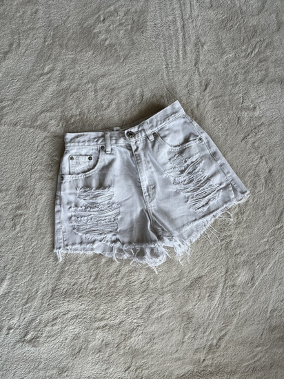 PULL&BEAR teksas beli šorts
