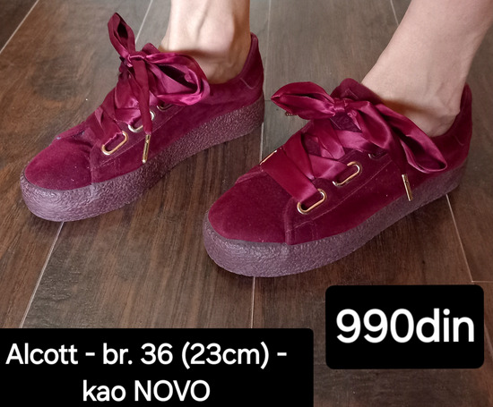 Alcott patike bordo br. 36 - kao NOVO