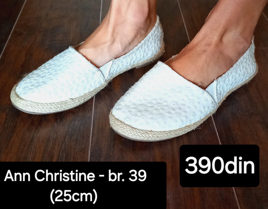 Ann Christine espadrile baletanke bele br. 39