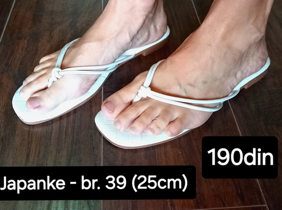 Ženske japanke bele br. 39