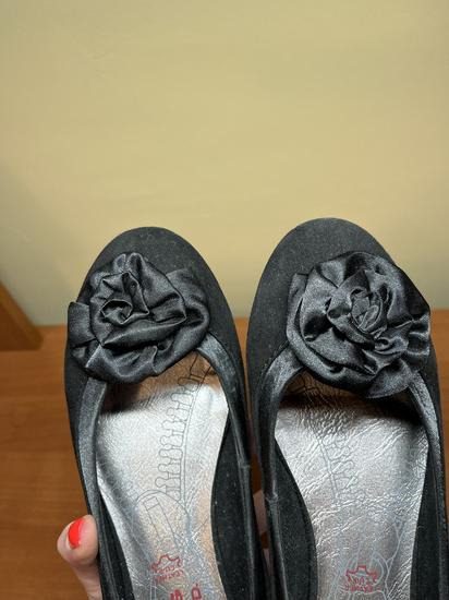 Tamaris crne kozne baletanke 38