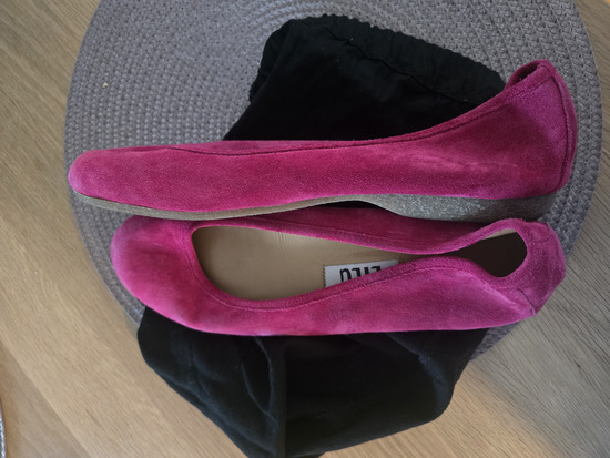 Pink baletanke od prevrnute pink kože