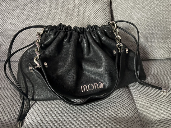 Mona crna kozna torba