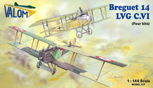 NEW! Valom 14456 Breguet 14 vs LVG C.VI (4 Kits in Box)