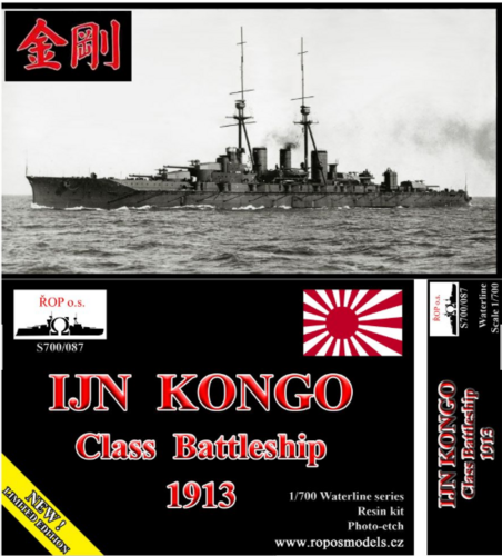 NEW! Ropos Models S700-087 IJN Kongo (1913)