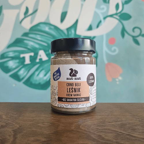 Nut nut – Crno beli krem namaz od lešnika 300g
