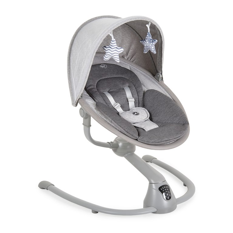 Cangaroo Električna ljuljaška za bebe Cloud Premium + Light Grey