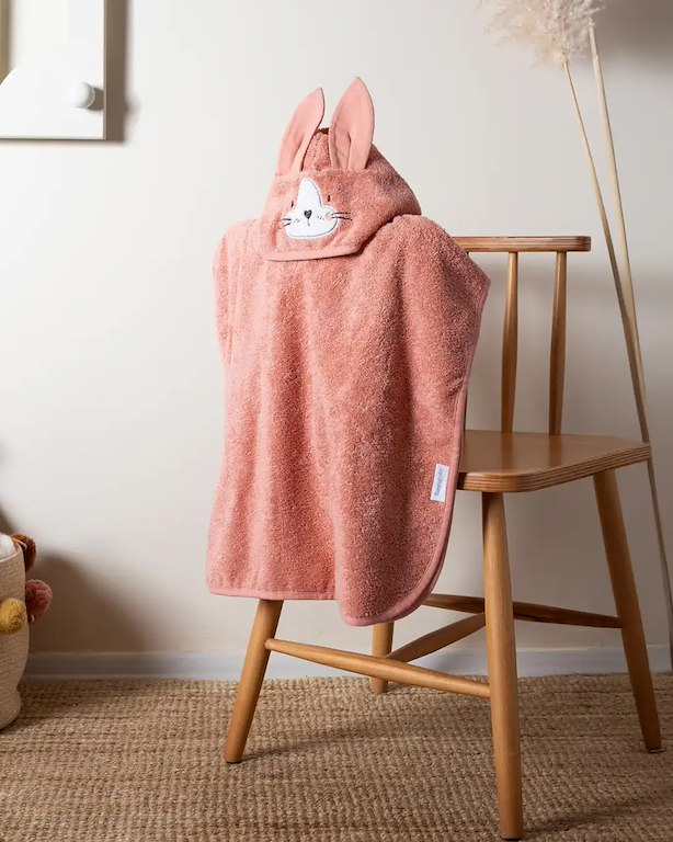 Pončo peškir za decu – Coral Fluffy Bunny
