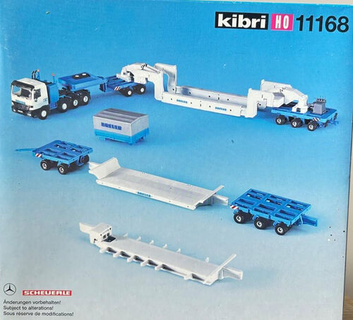 NEW! Kibri 11168 Mercedes Benz 4-axle with modular Semi-Trailers and Accessories