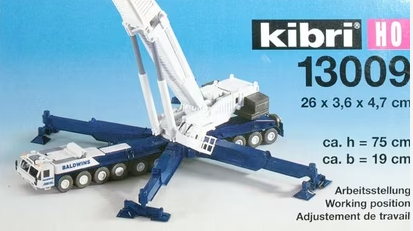 NEW! Kibri 13009 Gottwald 9-axle Mobile Hydraulic Crane