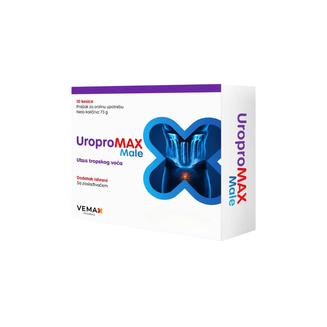 UroproMAX Male 10 Kesica za Urinarne Tegobe i Zdravlje Prostate