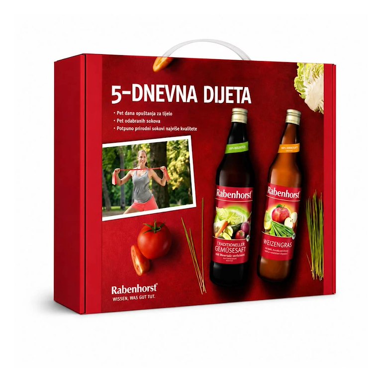 Rabenhorst® 5-Dnevni Dijetalni Set za Dijetu i Detoksikaciju 5x750 mL