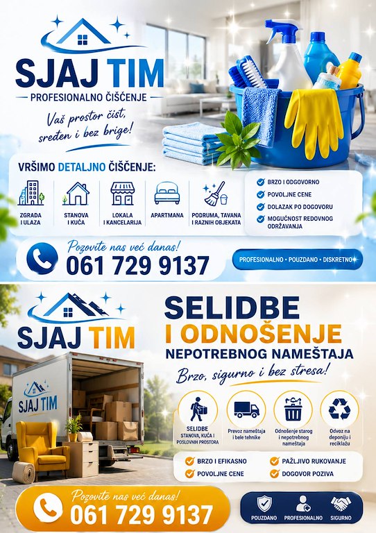 SELIDBE I ODVOŽENJE ŠUTA I NAMEŠTAJA