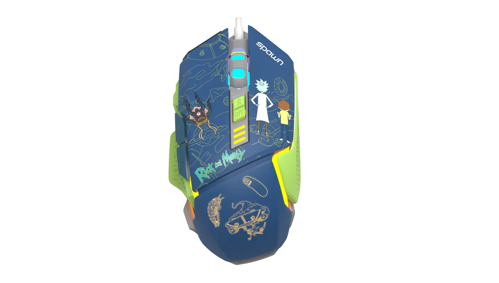 Spawn Gaming miš Rick and Morty, Plavi