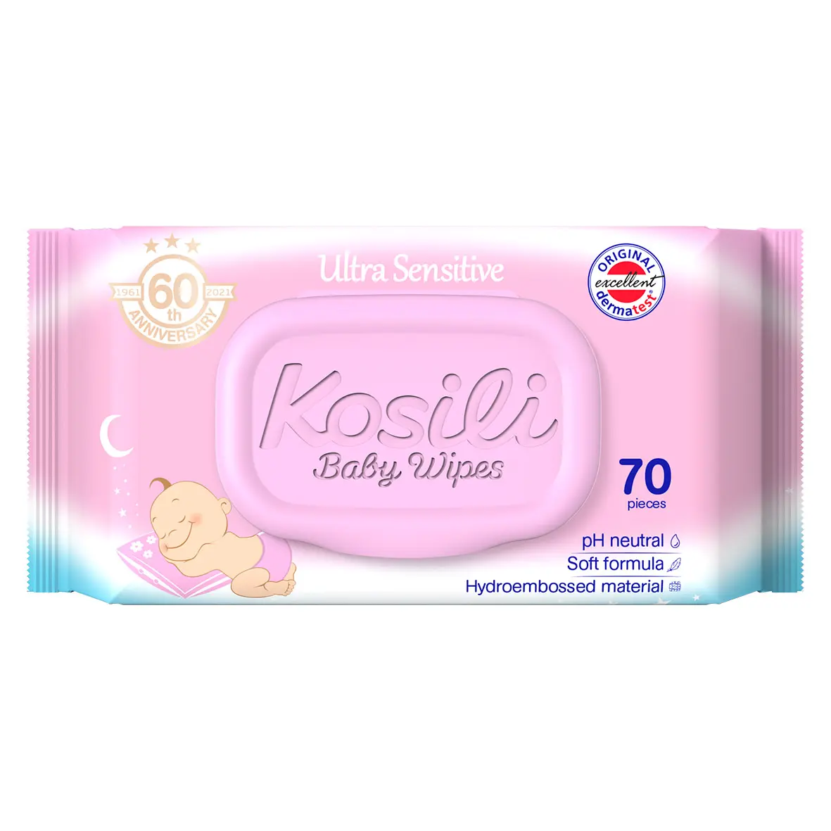 KOSILI Baby vlažne maramice roze 70/1