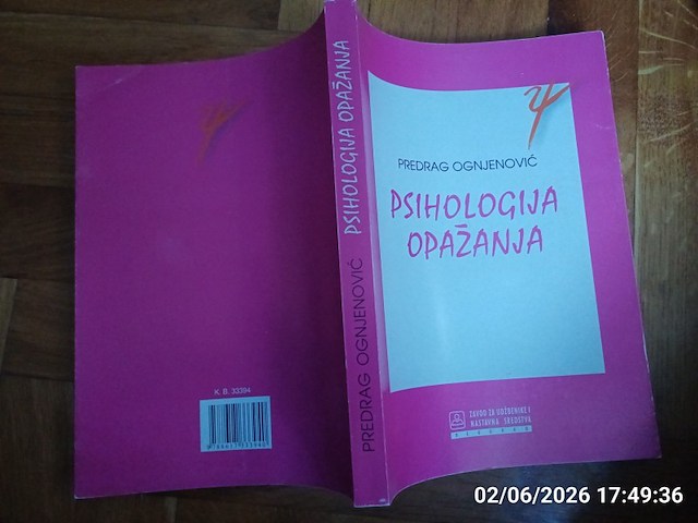 PREDRAG OGNJENOVIĆ, PSIHOLOGIJA OPAŽANJA
