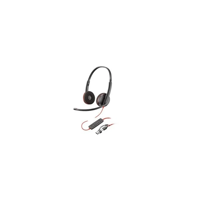 Slušalice žične HP Poly 3225 USB-C+3.5mm Plug+USB-C/A crne 8X229AA