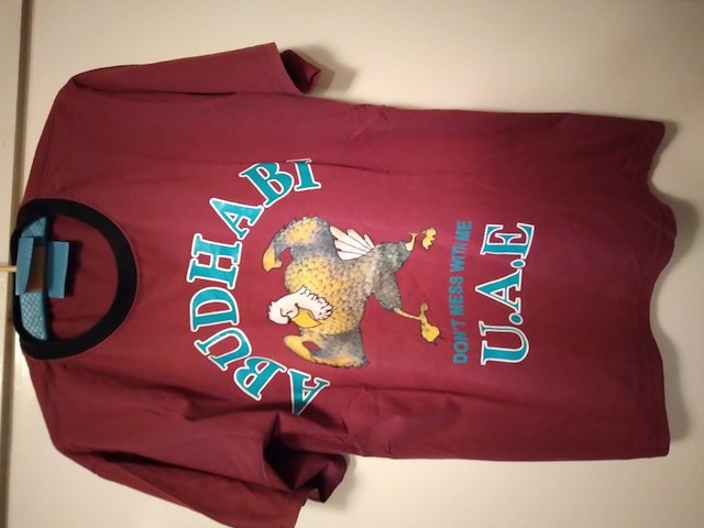 Muska majica Abu Dhabi vel.XL bordo duz.70,sir. grudi 5
