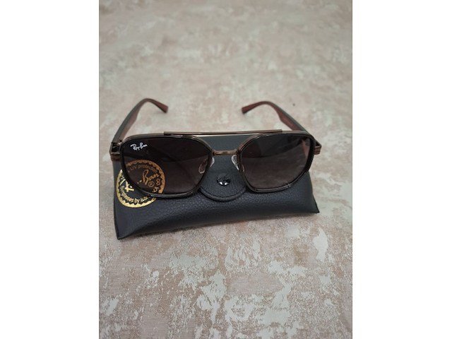 Ray ban unisex braon sestougaone naočare za sunce