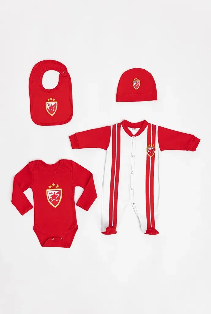 Crvena Zvezda-Stefan Set za dečake Crvena Zvezda, 4 komada