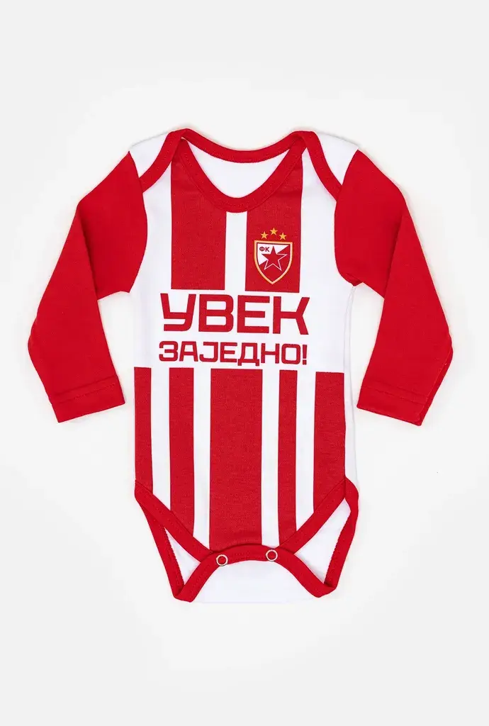 Crvena Zvezda-Stefan Bodi dugih rukava za bebe Crvena Zvezda 25, Crveni