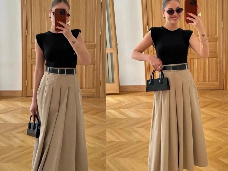***ZARA duga kombinovana haljina***novo***