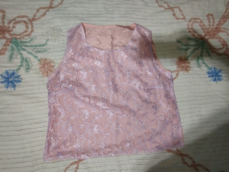 UNIKATNA SVEČANA ČIPKA BLUZA kao NOVA L