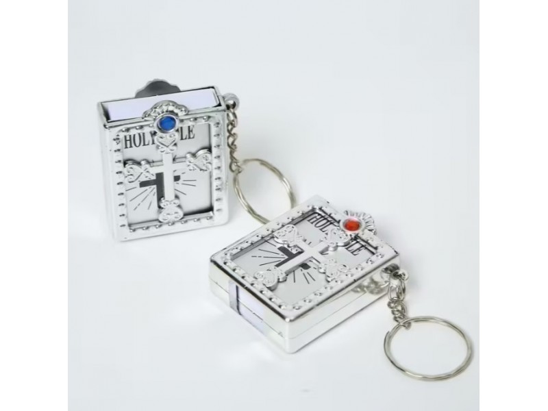 Biblija u privesku – mini knjiga (4,5 x 4 cm) Srebrna