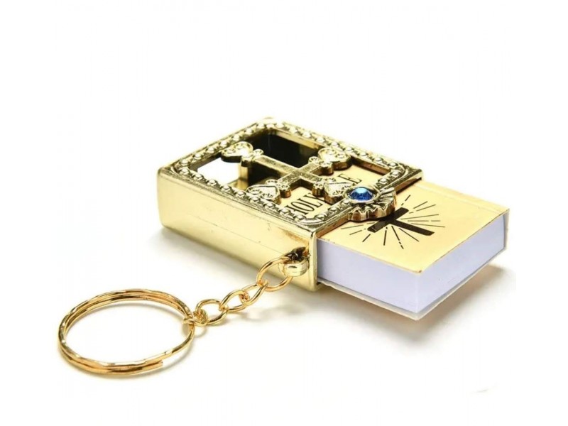 Biblija u privesku – mini knjiga (4,5 x 4 cm) Zlatna