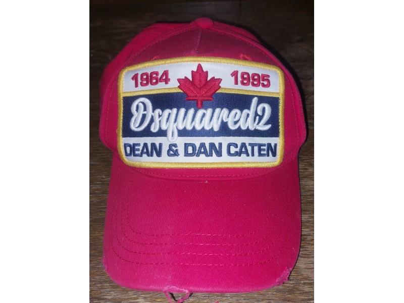 Dsquared2 Iconic Oversized Patch Twin Baseball Cap Hat