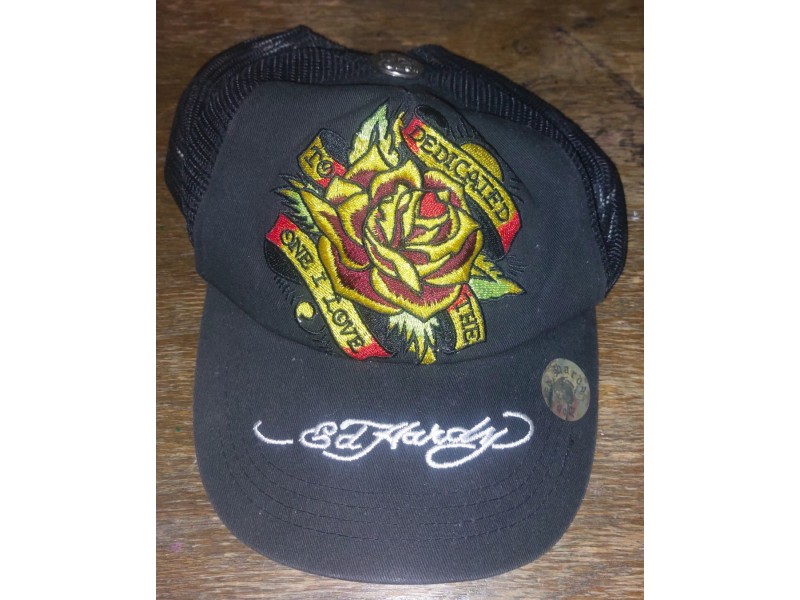 Ed Hardy Baseball Cap Black Rose Dedicated Don Ed Hardy