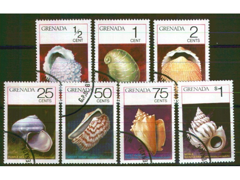 Grenada - Školjke - Žigosana serija