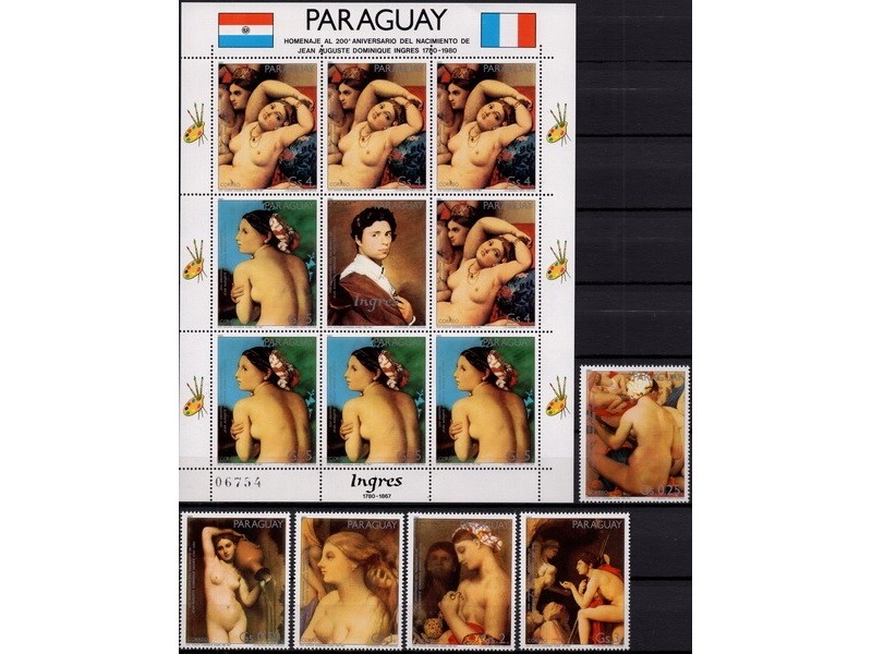 Paraguay 1981. Jean Auguste Dominique Ingres, Umetnost