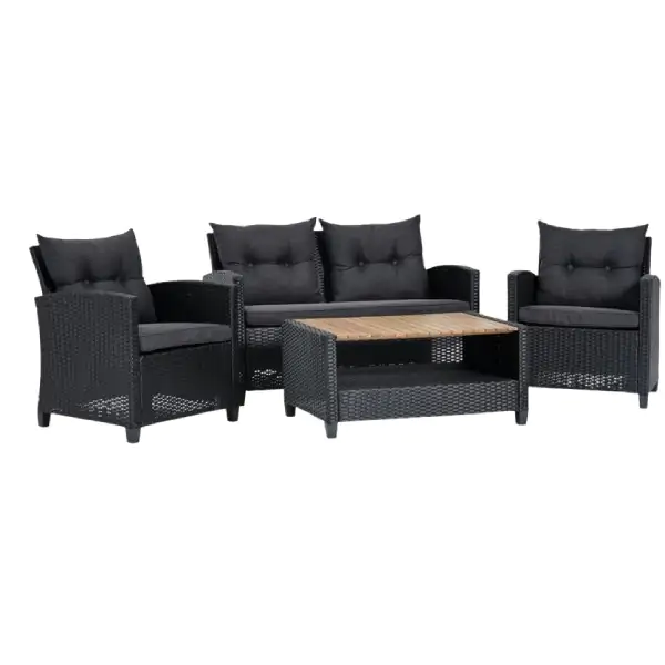 Lounge garnitura VEN 4os. crna