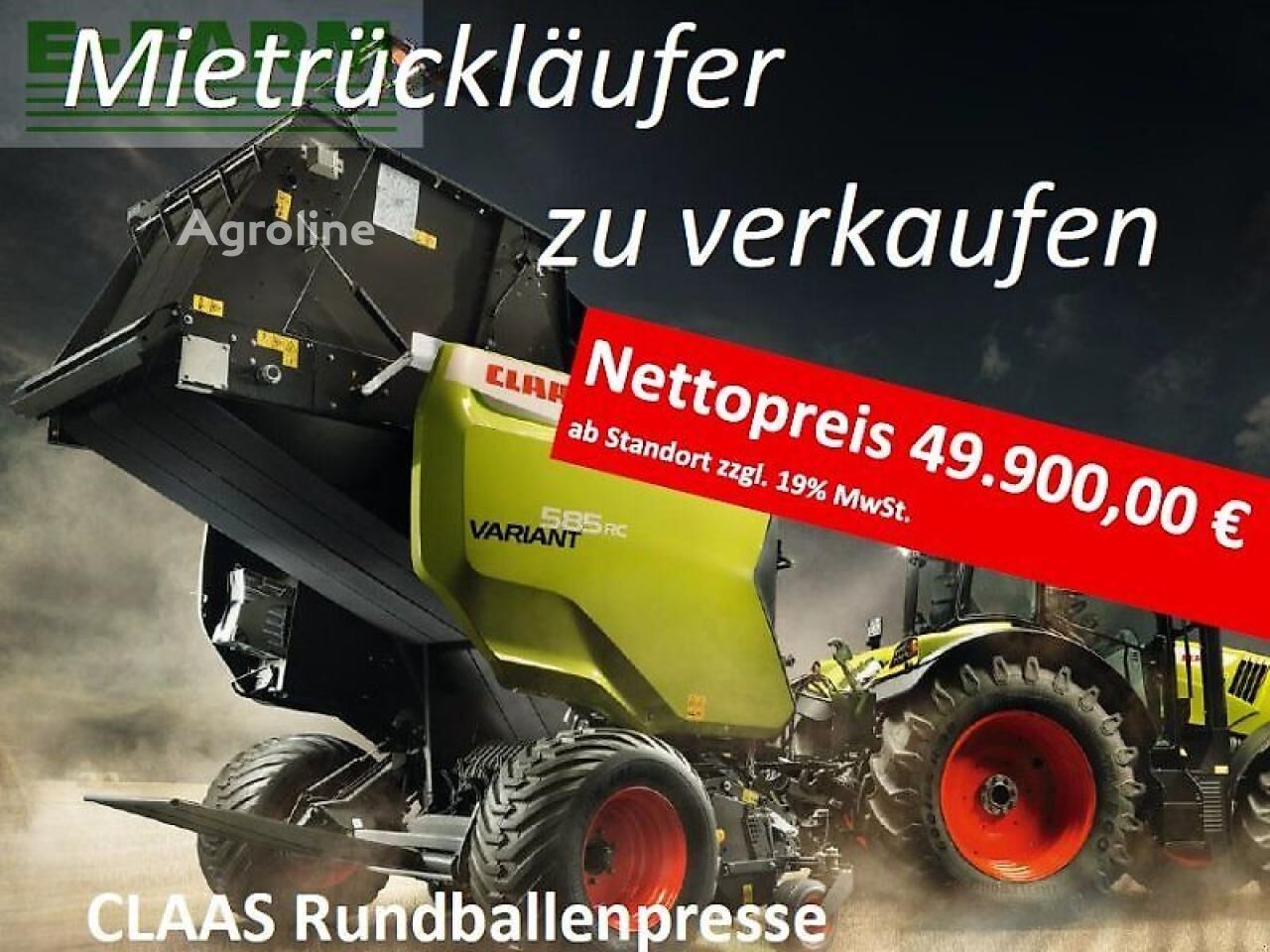 Claas variant 585 rc pro balirka za četvrtaste bale