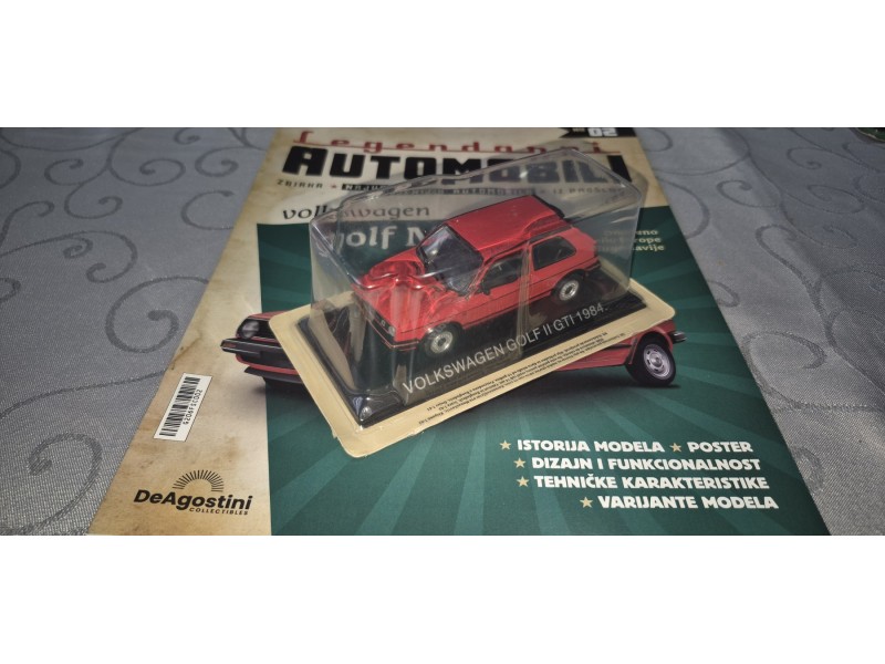 Legendarni Automobili Br.2 Volkswagen Golf 2 Gti 1:43