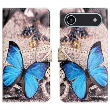 IPHONE AIR STYLE SERIJA FUTROLA-NOVČANIK - PLAVI LEPTIR